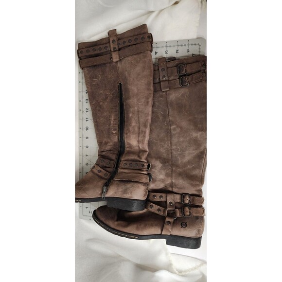 Børn | Shoes | Born Gwynne Boots Womens Size 9 Tan Studded Zip Buckle ...